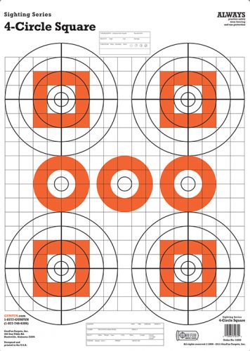 4 Circle Square (14060) | GunFun Shooting Targets, Inc.