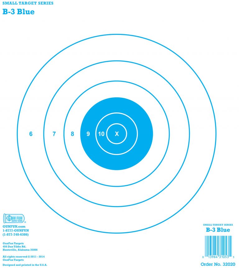 6-Up Competition-Blue/Red (22080) | GunFun Targets Inc.