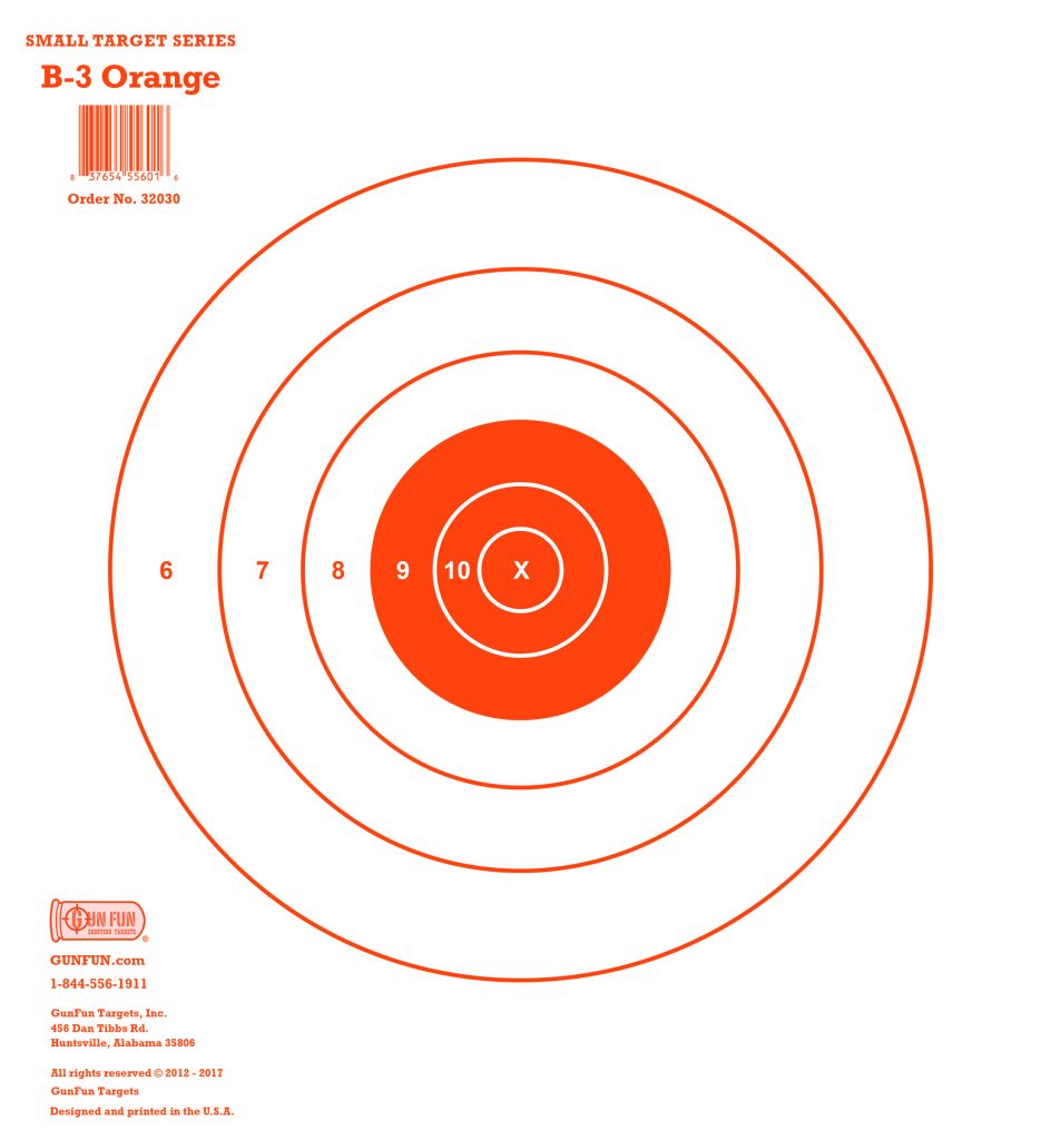 B-3 Orange (32030) | GunFun Targets Inc.