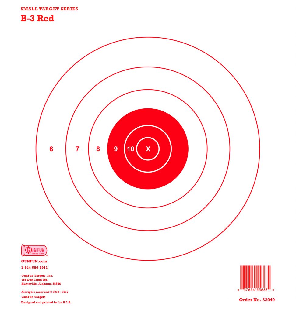 B-3 Red (32040) | GunFun Targets Inc.