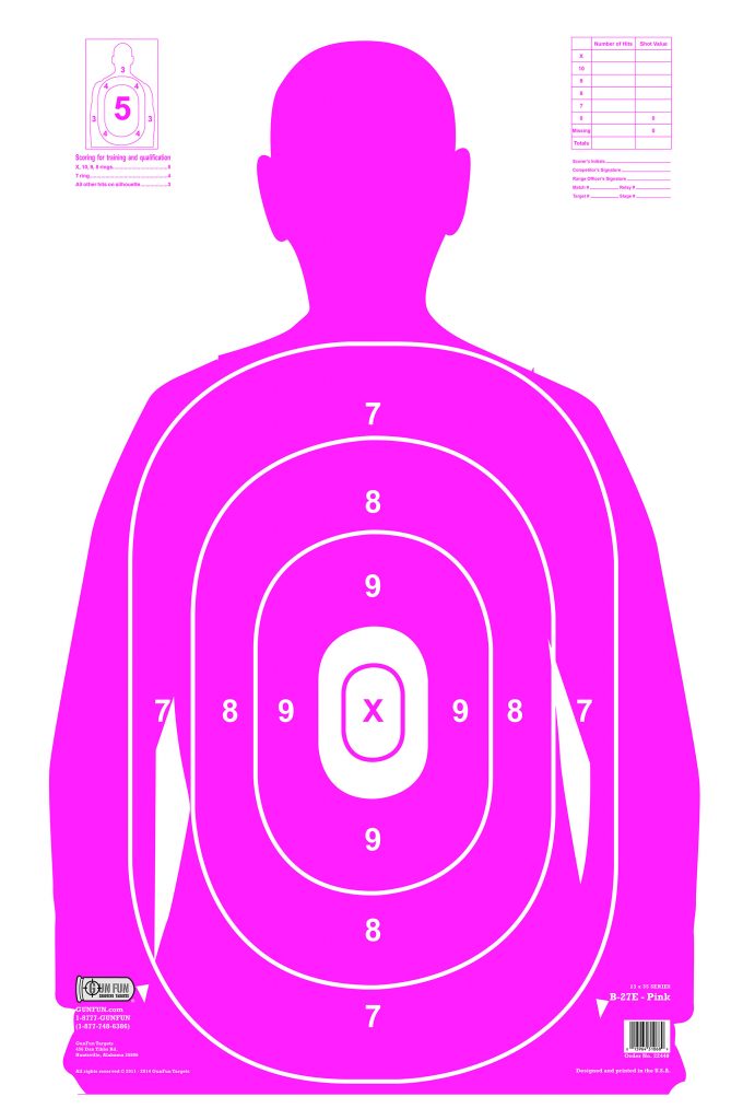 B27E Pink (22440) | GunFun Shooting Targets, Inc.