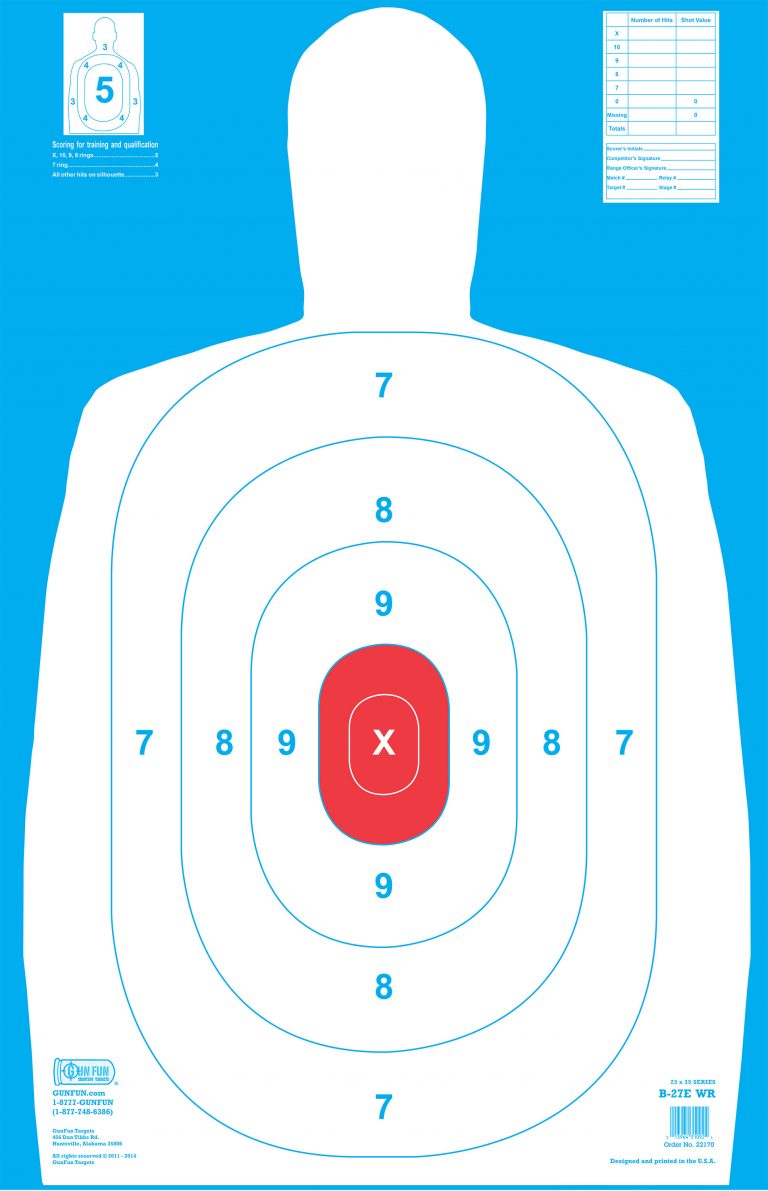 B27E Blue (22060) | GunFun Shooting Targets, Inc.