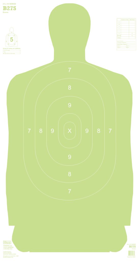 B27S Green (53020) | GunFun Shooting Targets, Inc.