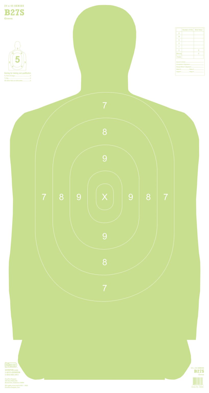 B27S Green (53020) | GunFun Targets Inc.