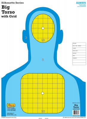 M16 A2 & A4 Zeroing Target Red (32110) | GunFun Shooting Targets