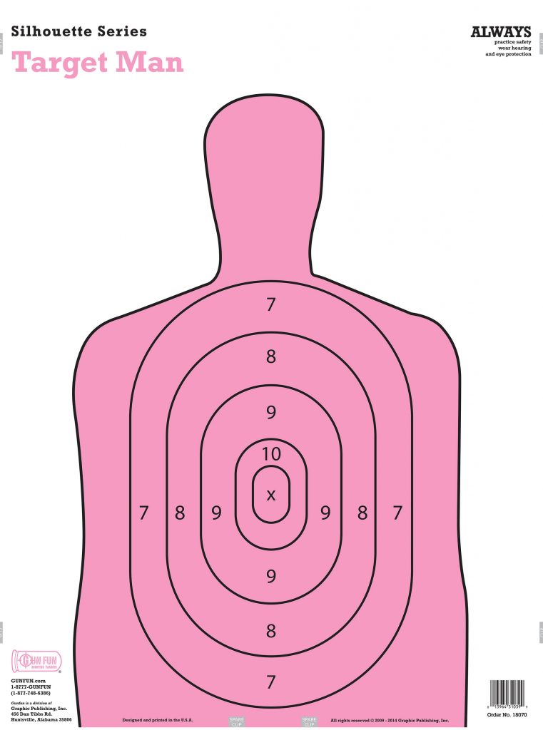 M16 A2 and A4 Zeroing Target Red (32110) | GunFun Targets Inc.