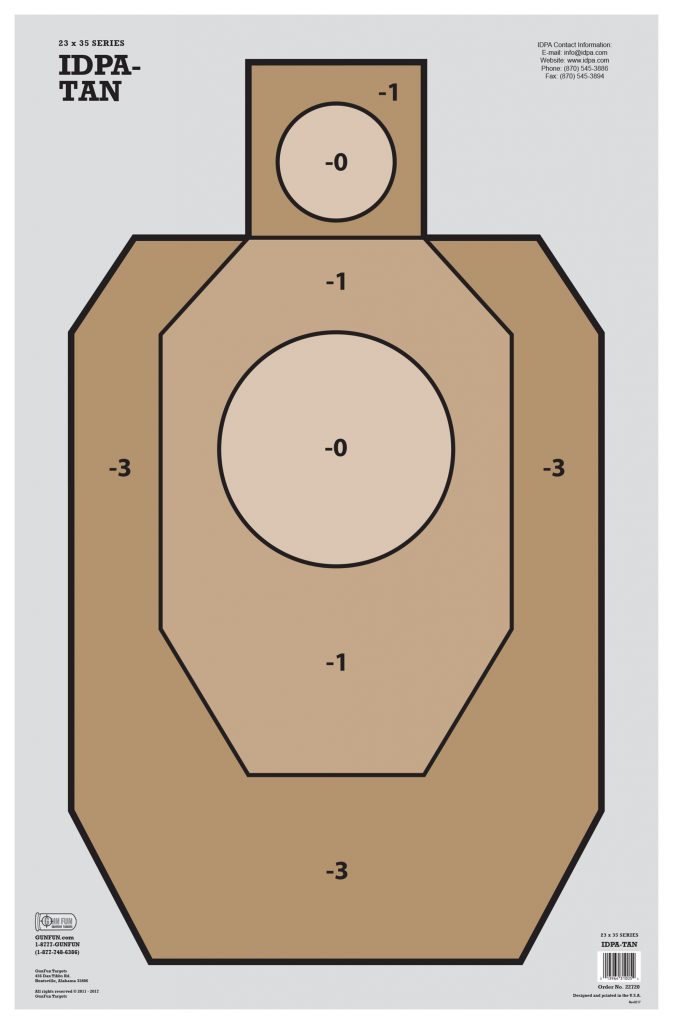 IDPA TAN (22720) | GunFun Shooting Targets, Inc.