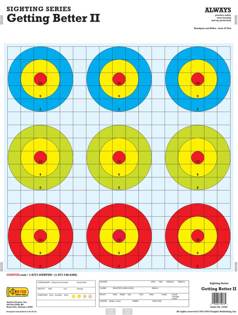 100 Yd Rifle Target (82030) | GunFun Shooting Targets