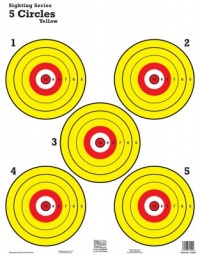 5 Circles Yellow (12250) | GunFun Shooting Targets, Inc.