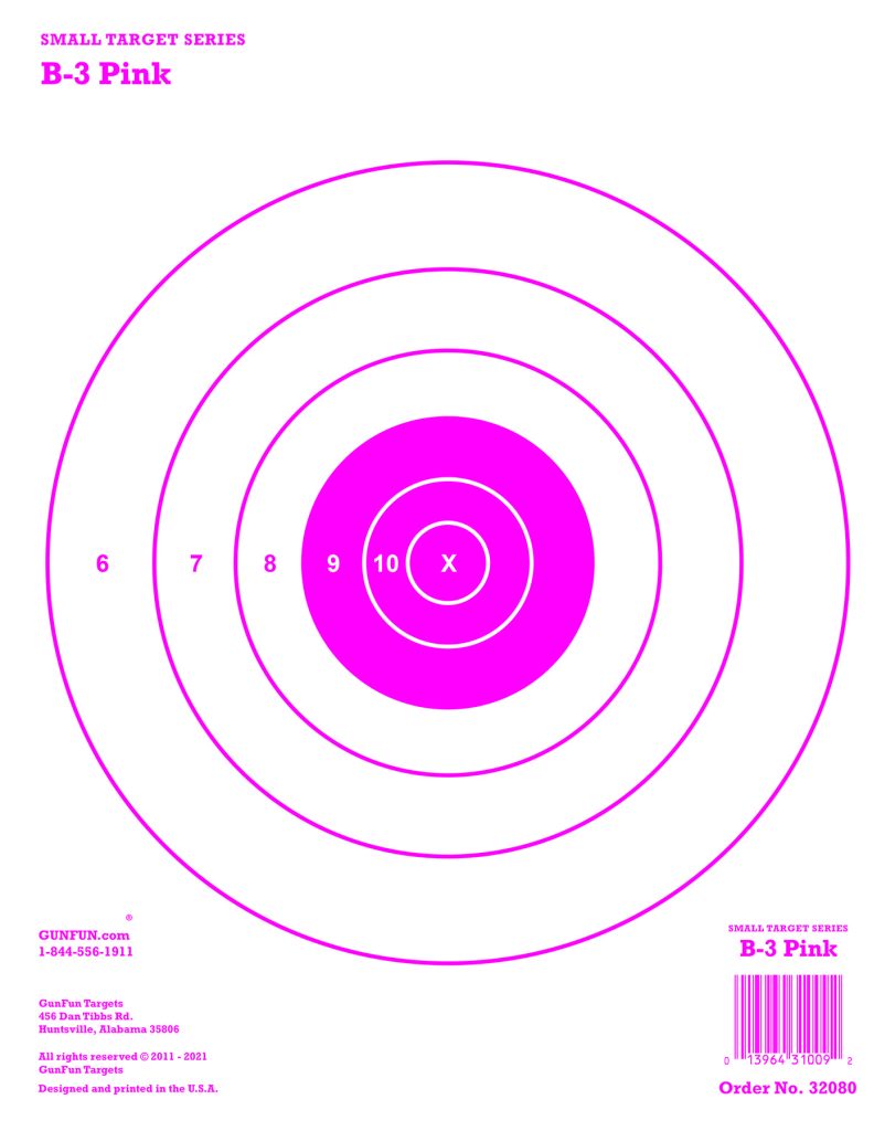 B-3 Pink (32080) | GunFun Targets Inc.