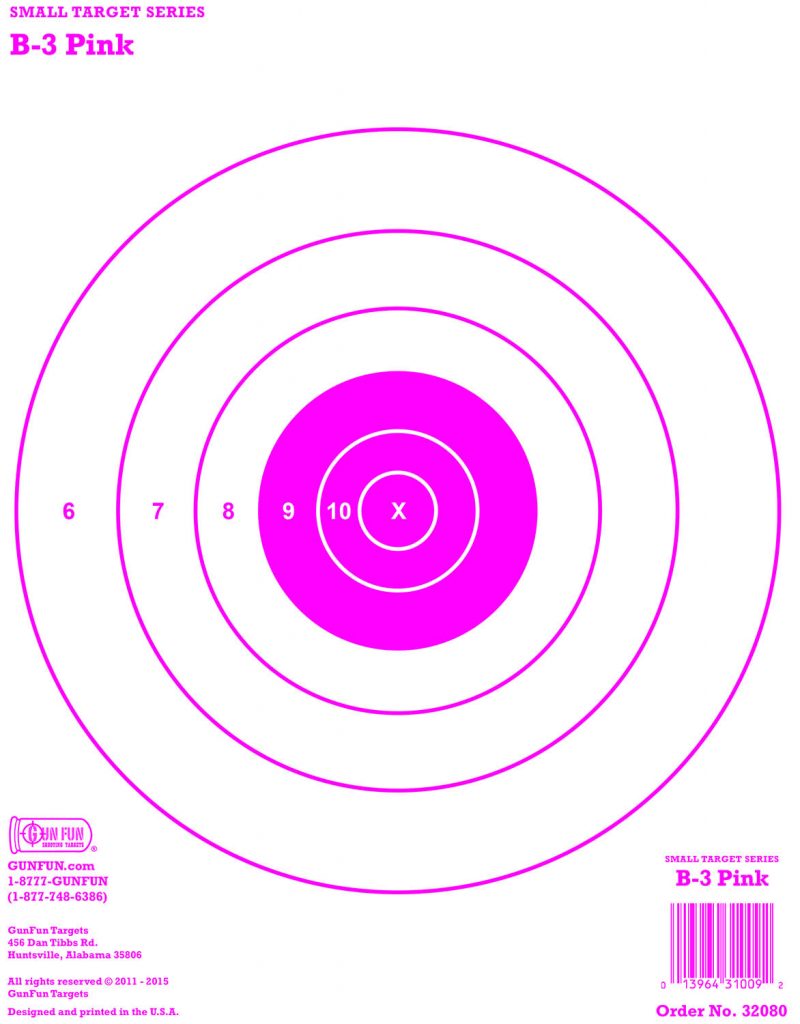 B-3 Pink (32080) | GunFun Targets Inc.