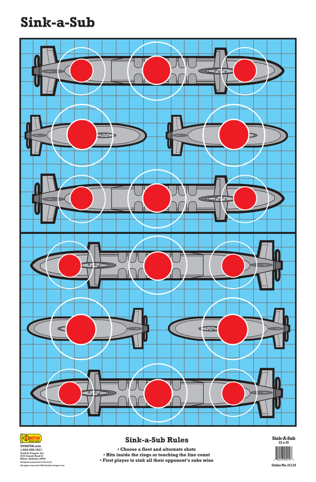 Sink-A-Sub (21110) | GunFun Shooting Targets, Inc.