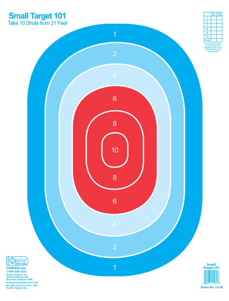 Small Target 101 (12120) | GunFun Shooting Targets, Inc.