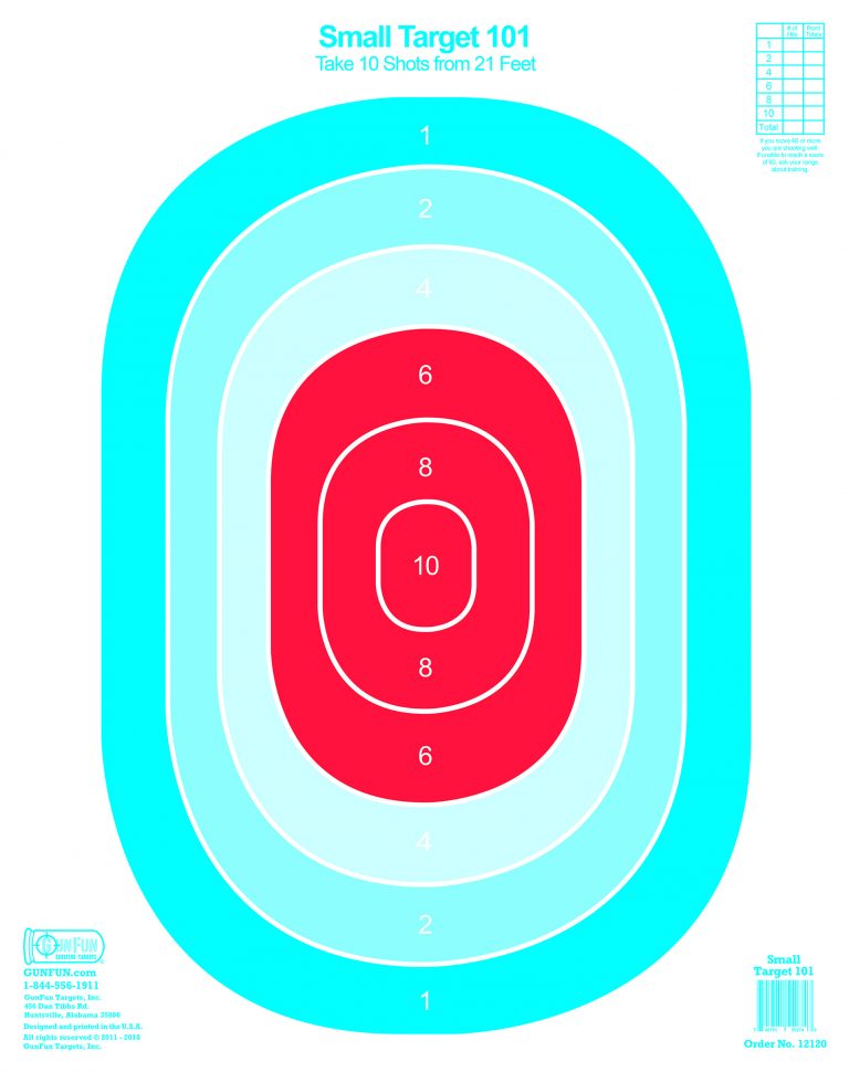 Small Target 101 (12120) | GunFun Targets Inc.