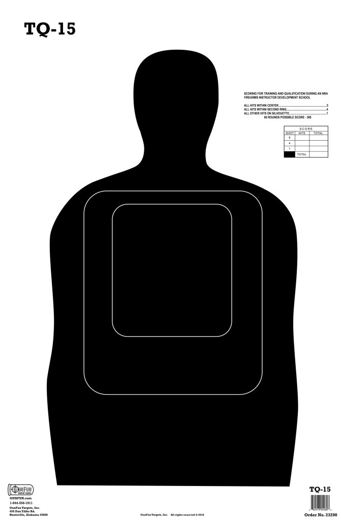 TQ-15 Black (23290) | GunFun Shooting Targets, Inc.