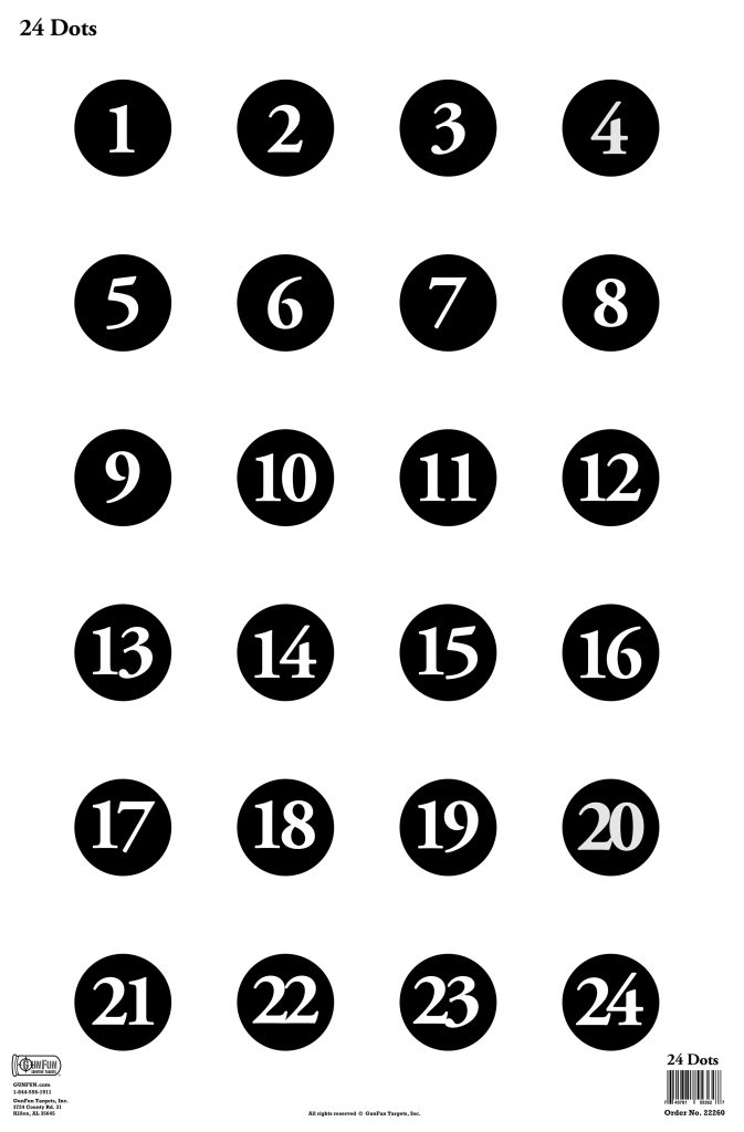 24 Dots (22260) | GunFun Shooting Targets, Inc.