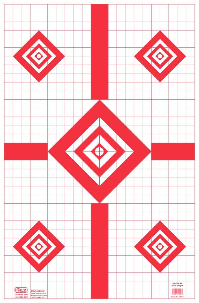Big 100 Yard Rifle Target (22070) | GunFun Shooting Targets, Inc.